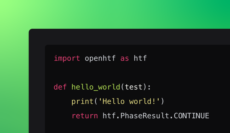 Create Your First Test - OpenHTF Documentation Create Your First Test - OpenHTF Documentation